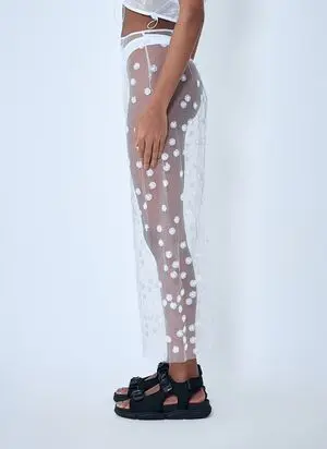 Cecilie Bahnsen Blossom Sheer Appliquéd Skirt
