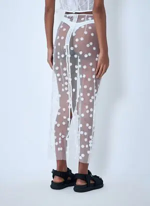 Cecilie Bahnsen Blossom Sheer Appliquéd Skirt