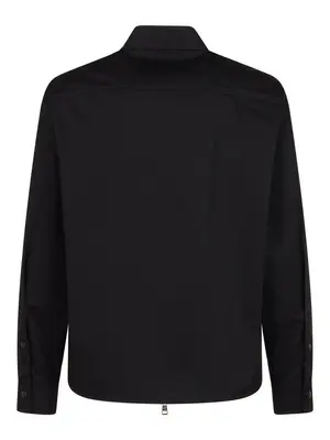 Moncler Zip-up Gabardine Shirt Jacket - Black
