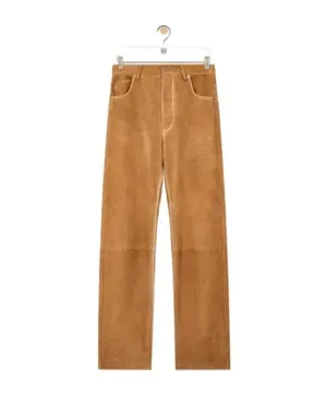 Loewe Straight Leg Casual Pants - Camel