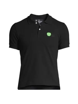 Play Comme Des Garcon Pattern Polo Short-sleeved Top