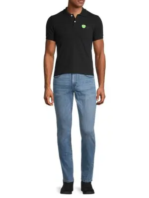 Play Comme Des Garcon Pattern Polo Short-sleeved Top