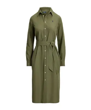 Polo Ralph Lauren Belted Shirt Dress - Green
