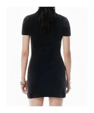 Alexander Wang Ribbed Polo Dress With Short Sleeves