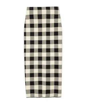 Posse Pippa Checked Jacquard-knit Maxi Skirt - Traditional Check