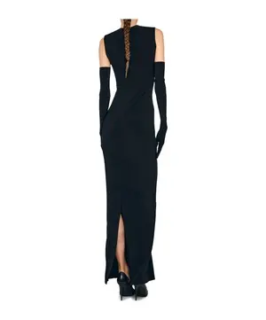 Norma Kamali Sleeveless Maxi Dress With Back Slit