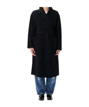 Polo Ralph Lauren Belted Lapel Collar Coat - Black