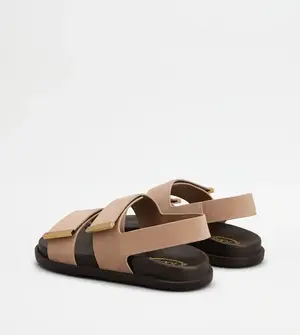 TOD'S Bar Strap Slingback Sandals - Pink