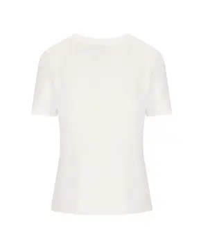 Chloé Logo Printed Crewneck T-shirt - White