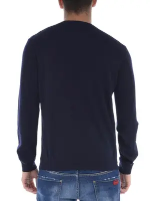 Kenzo Geometric Pattern Crew Neck Sweater - Black