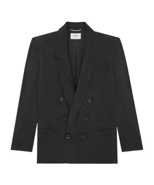 Saint Laurent Double-breasted Peak Lapel Jacket