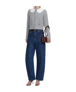 SELF-PORTRAIT Lace Collar Cardigan