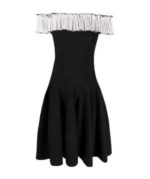 Alexander McQueen Off-shoulder Flared Dress