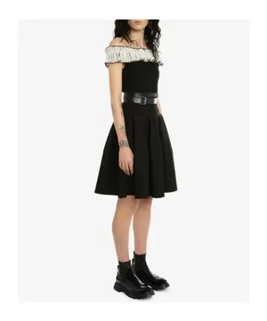 Alexander McQueen Off-shoulder Flared Dress