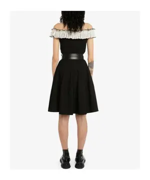 Alexander McQueen Off-shoulder Flared Dress