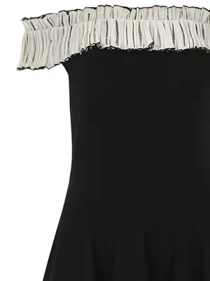 Alexander McQueen Off-shoulder Flared Dress