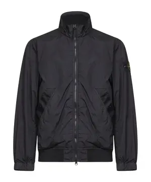 Stone Island Logo Patch Zip-up Jacket