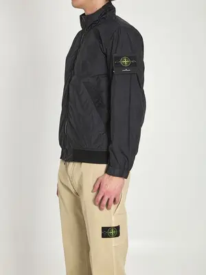 Stone Island Logo Patch Zip-up Jacket