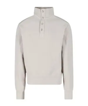 ENTIRE STUDIOS Buttoned Stand-collar Sweater - No
