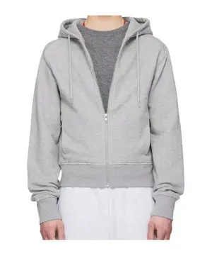 ENTIRE STUDIOS Slim Zip-up Hoodie - Gray Hemp