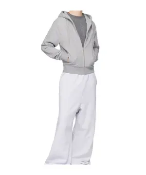 ENTIRE STUDIOS Slim Zip-up Hoodie - Heather Grey