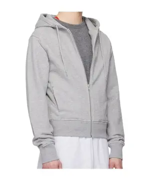 ENTIRE STUDIOS Slim Zip-up Hoodie - Heather Grey