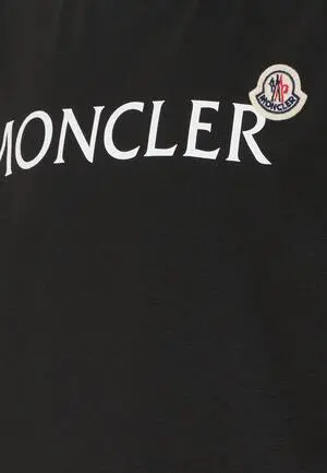 Moncler Logo Printed Crewneck T-shirt - Black