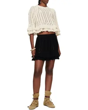 Isabel Marant Étoile Nelles Knit Mini Skirt - Black