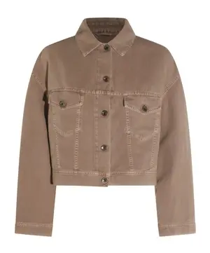 Brunello Cucinelli Cropped Denim Jacket