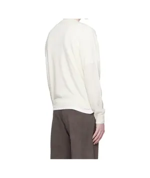 ENTIRE STUDIOS White Knit Crewneck Sweater - Bone