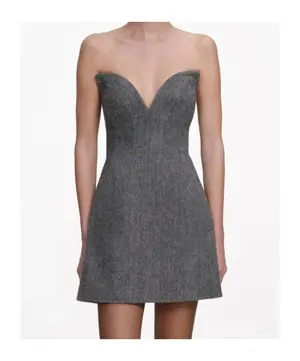 SELF-PORTRAIT Plunging Off-shoulder Mini Dress