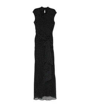 ROTATE BY BIRGER CHRISTENSEN Sleeveless Polka Dot Maxi Dress