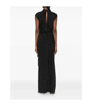 ROTATE BY BIRGER CHRISTENSEN Sleeveless Polka Dot Maxi Dress
