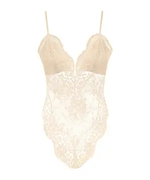 Zimmermann Lace Teddy Bodysuit - Cream