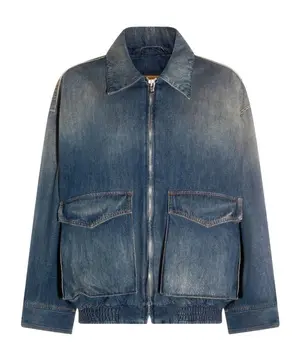 MAISON MARGIELA Zip-up Denim Jacket - Blue