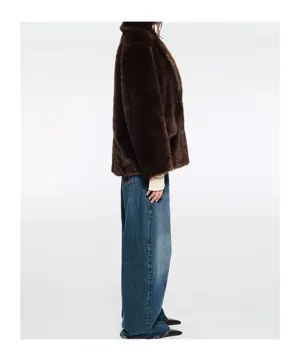 STAND STUDIO Evyn Single-breasted Faux Fur Jacket