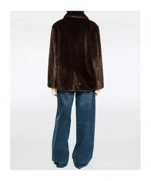 STAND STUDIO Evyn Single-breasted Faux Fur Jacket