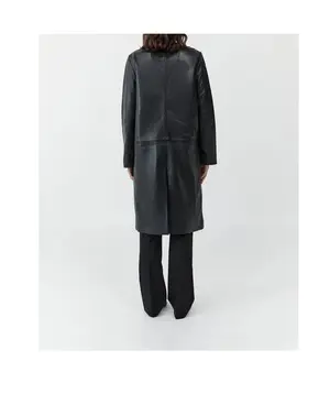 ST. AGNI Magnetic Snap Leather Jacket
