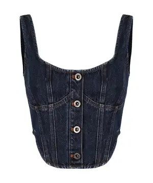 SELF-PORTRAIT Wide Strap Corset Top - No