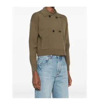 Max Mara Double-breasted Long Sleeve Jacket - Brown