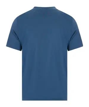 Kiton Logo Embroidered Crew-neck T-shirt - Blue