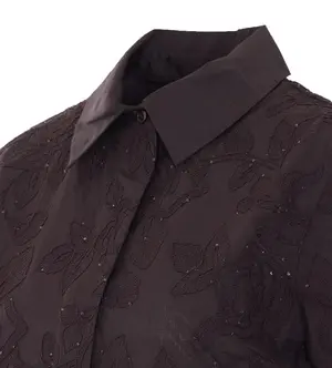 Liu Jo Embroidered Sequin Short-sleeve Shirt