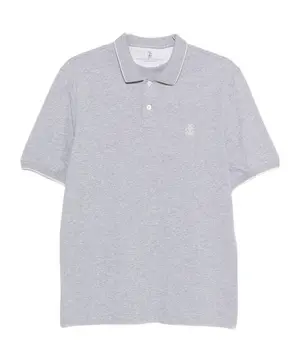 Brunello Cucinelli Logo Embroidered Short-sleeved Polo Shirt - No