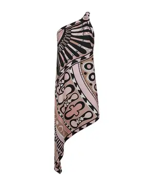 Emilio Pucci Soleil Print One-shoulder Satin Dress