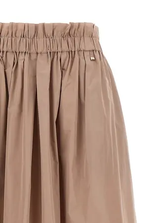 Herno A-line Midi Skirt With Elasticated Waistband - Nude