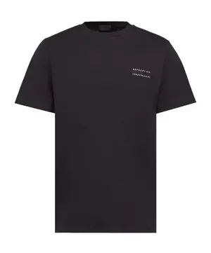 Moncler Logo Print T-shirt - Black