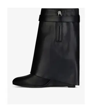 Givenchy Shark Lock Pointed Toe Wedge Boots
