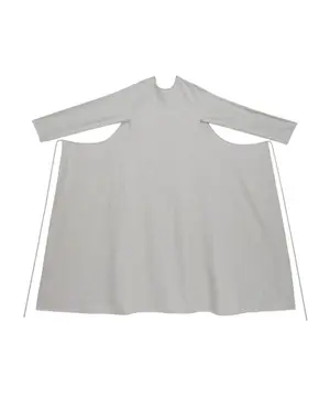 BASERANGE Long Sleeve Apron Dress