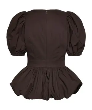 ROTATE BY BIRGER CHRISTENSEN Puff Sleeve Bow Detailed Bubble Top