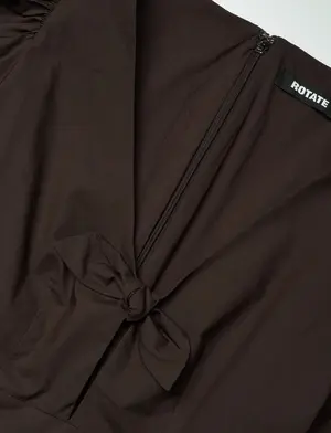 ROTATE BY BIRGER CHRISTENSEN Puff Sleeve Bow Detailed Bubble Top